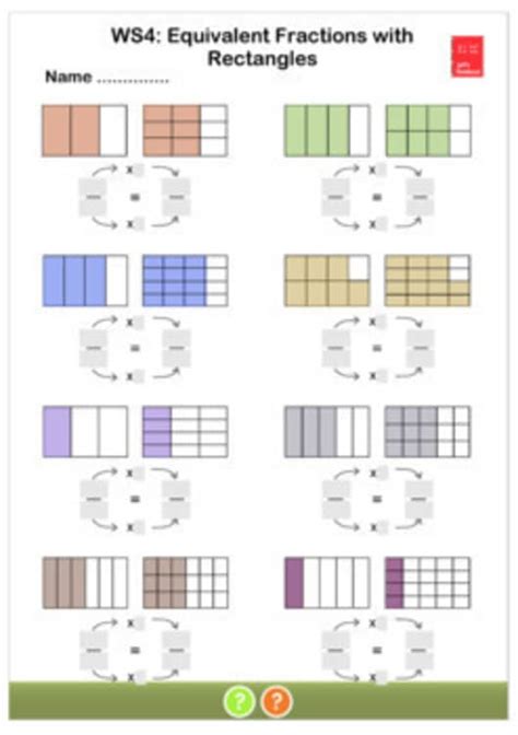 Equivalent Fractions Using Rectangles A Visual Approach By Jeffs Notebooks