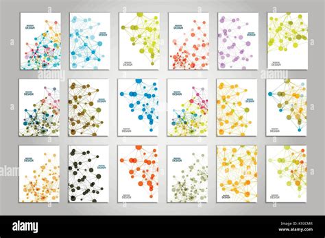 Vector Abstract Molecular Structure Cover Template Design Stock Vector Image And Art Alamy