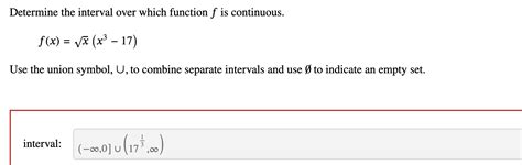 Solved Determine The Interval Over Which Function F ﻿is