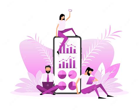 Premium Vector Data Analysis Concept People 3d Vector Icon Financial Audit Chart Concept