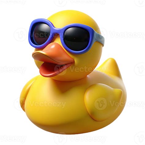 Serene Creative Cool Rubber Duck 3d Render Authentic 56558581 Png