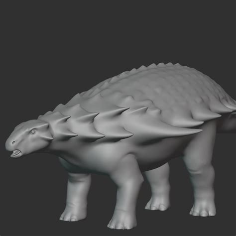 Nodosaurus Basemesh Low Poly Model Turbosquid 1994699