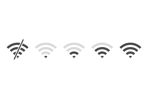 Wifi Signal Icons Wireless Network Stre Graphic By Yummybuum