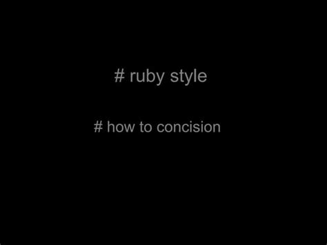 ruby style guide pptx programming languages computing