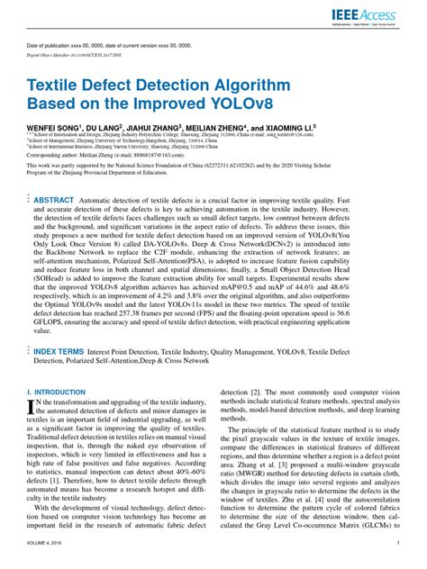 Textile Defect Detection Algorithm Based On The Im Pdf Wavelet