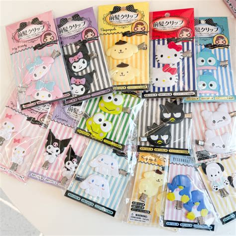 🚀정품2개구매시 추가할인⭐ 산리오 캐릭터 앞머리핀 헤어핀 헤어클립 집게핀 마이멜로디 쿠로미 폼폼푸린 시나모롤 헬로키티 포차코