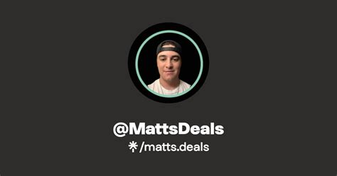 Mattsdeals Instagram Tiktok Linktree