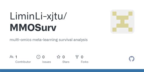 GitHub LiminLi Xjtu MMOSurv Multi Omics Meta Learning Survival Analysis
