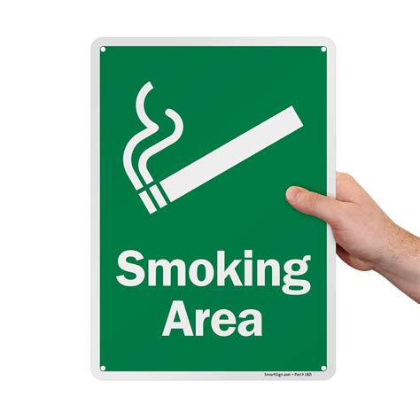 Smoking Area Sign Wedding