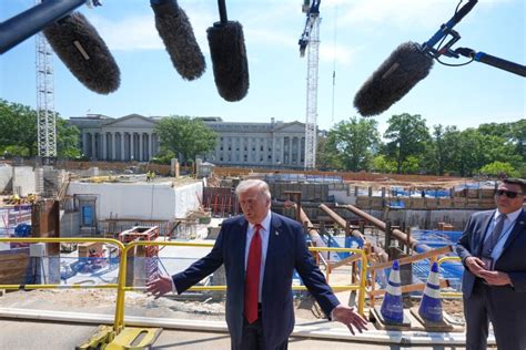 Trump Shows Off White House Ballroom Construction As Funding Stalls In