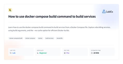 how to use docker compose build command to build services labex