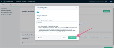 setting up the salesforce oauth integration