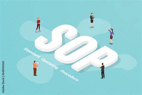 Sop Standard Operating Procedure Big Text Word And People Around With