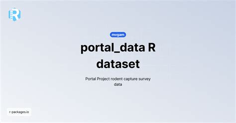 Portaldata Dataset R Packages