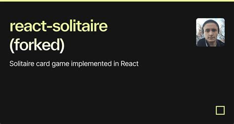 React Solitaire Forked Codesandbox
