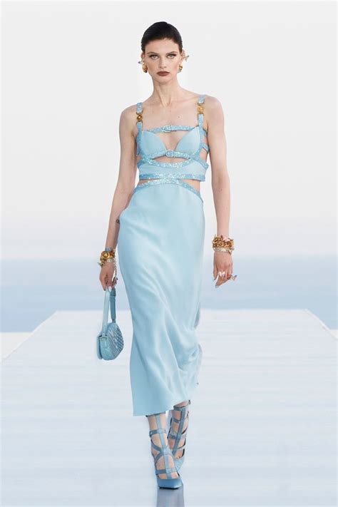 La Vacanza 2023 Versace Summer Dress Versace Ocean Versace Blue Dress