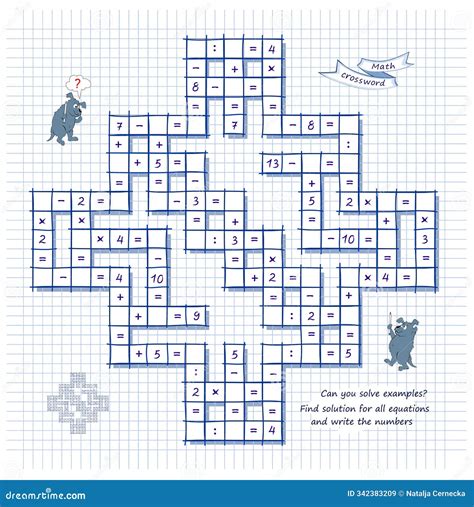 Big Math Crossword Can You Solve Examples Find Solution For All