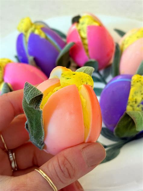 Spring Tulip Deviled Eggs With Lemon And Sage Easter And Mothers Day