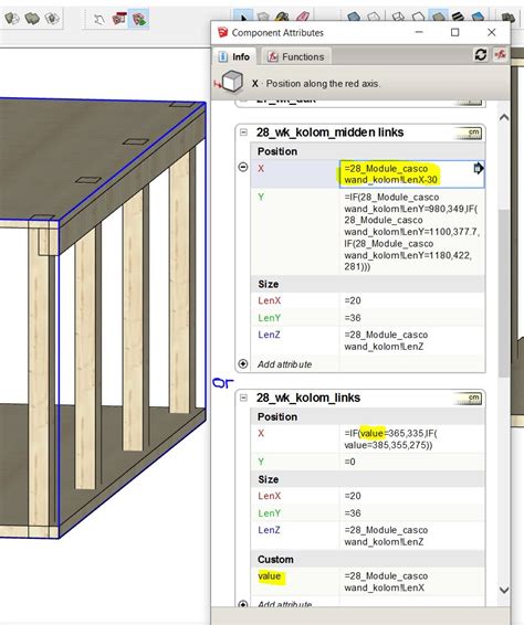 Using The If Function Within The Dynamic Component Dynamic Components Sketchup Community