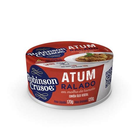 Atum Ralado Em Molho De Tomate Robinson Crusoe 140g Veneto Distribuidora