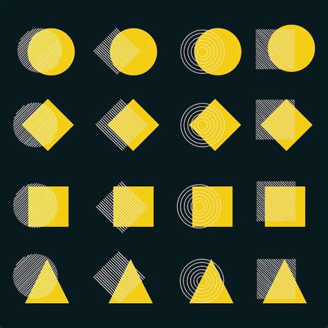 Premium Vector Geometric Shape Aesthetic Element