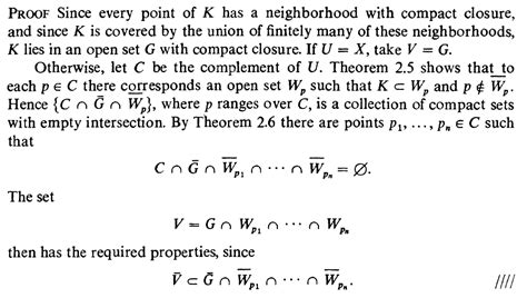 general topology prove that there exists an open set v with compact