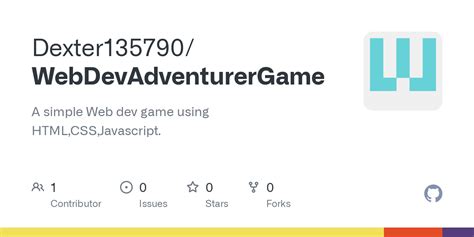 Github Dexter135790webdevadventurergame A Simple Web Dev Game Using
