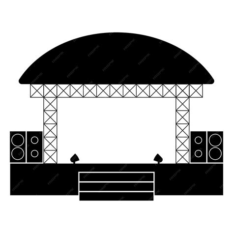 Premium Vector Music Festival Stage Icon Vector