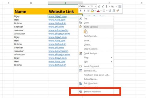 Remove Single And Multiple Hyperlinks In Excel Quickexcel