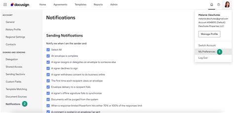Manage Notifications
