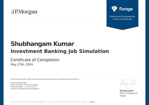 Shubhangam Kumar On Linkedin Jpmorgan Investmentbankingjobsimulation