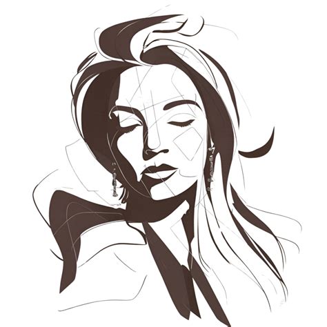 Drawing Of Female Face 45547483 Png