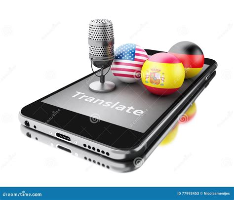 3d Translate Foreign Languages On Smartphone Stock Illustration Illustration Of Concepts