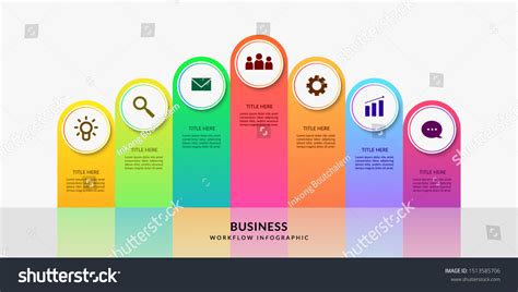 Modern Workflow Infographic Template Business Process Stock Vector Royalty Free