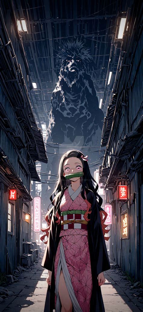 Nezuko Kamado Behind The Shadow Exclusive By Aphonewallpaper On Deviantart