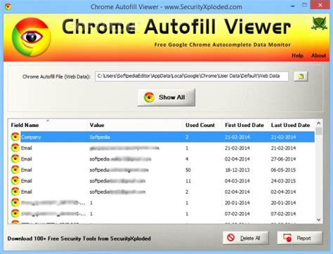 Chrome Autofill Viewer Download Free Windows Softpedia