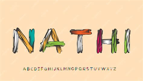 Brushstroke Font Line