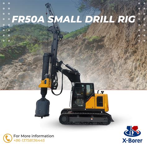 Fr50a Small Rotary Drilling Rig Compact Drill Rig For Small Piling