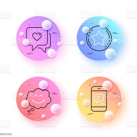 메시지 친구 채팅 및 미소 최소 라인 아이콘 웹 응용 프로그램의 경우 인쇄 벡터 공동체에 대한 스톡 벡터 아트 및 기타 이미지