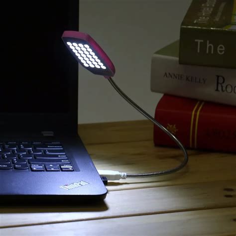 1pcs Bright 28 LED USB Mini Light Flexible Computer Lamp Laptop PC Desk Reading Pink Blue White