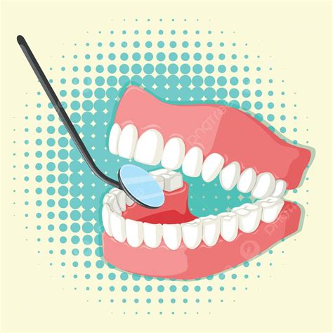Teeth Model And Mirror Tool Art Dent Vector Tool Art Dent Png And