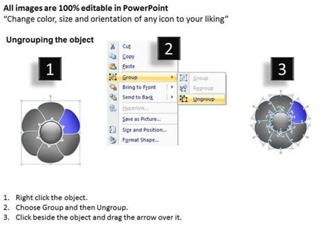 Ppt Flower Petal Chart Convert Pdf To Editable PowerPoint Free Templates