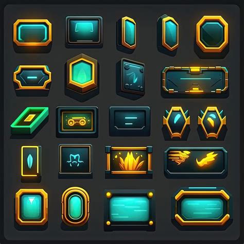 premium ai image app rectangle frame game ai generated menu square