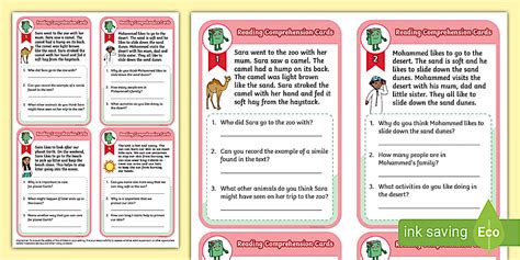 Ks1 Reading Comprehension Task Cards Teacher Made Twinkl