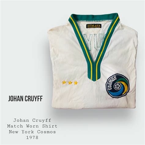 Johan Cruyff Match Worn New York Cosmos Shirt 1978 Golden Soccer