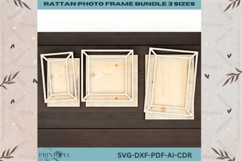 Rattan Photo Frame Bundle 234 · Creative Fabrica