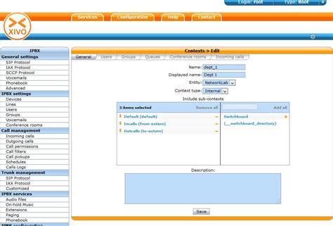 Xivo Configuration Basique Networklab