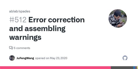 Error Correction And Assembling Warnings · Issue 512 · Ablabspades