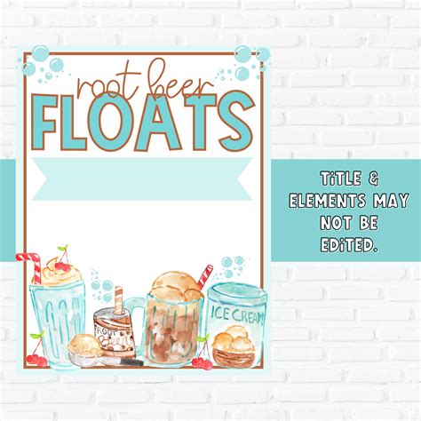 Root Beer Float Editable Fundraiser Flyer Template School Fundraiser