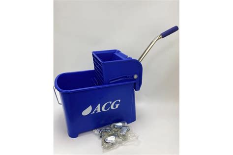 Уборочное ведро на колесах ACG 20 л с отжимом, двойное, синее (1шт ...